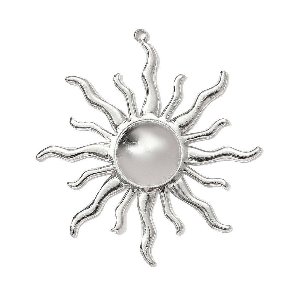 Silver Sun Charm – Good Day Darling Charm Bar